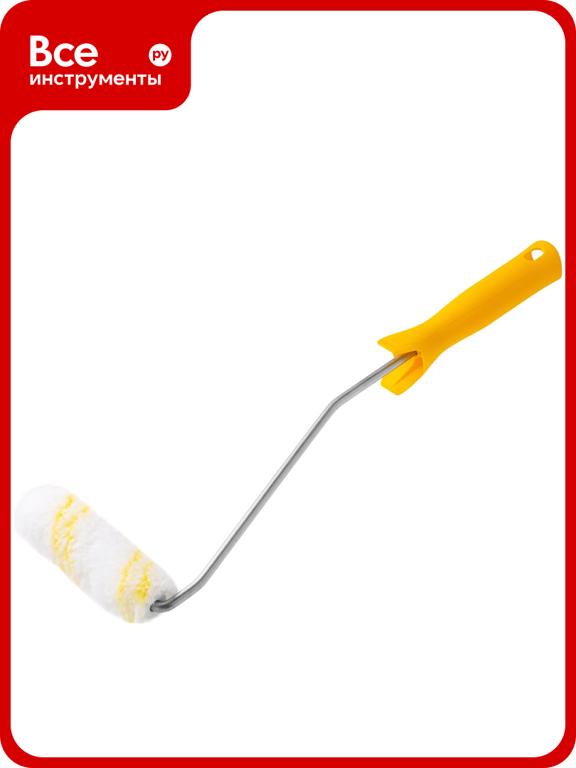 Мини-валик в сборе для работ с эмалями Акор полиамид, L 110 мм, L ручки