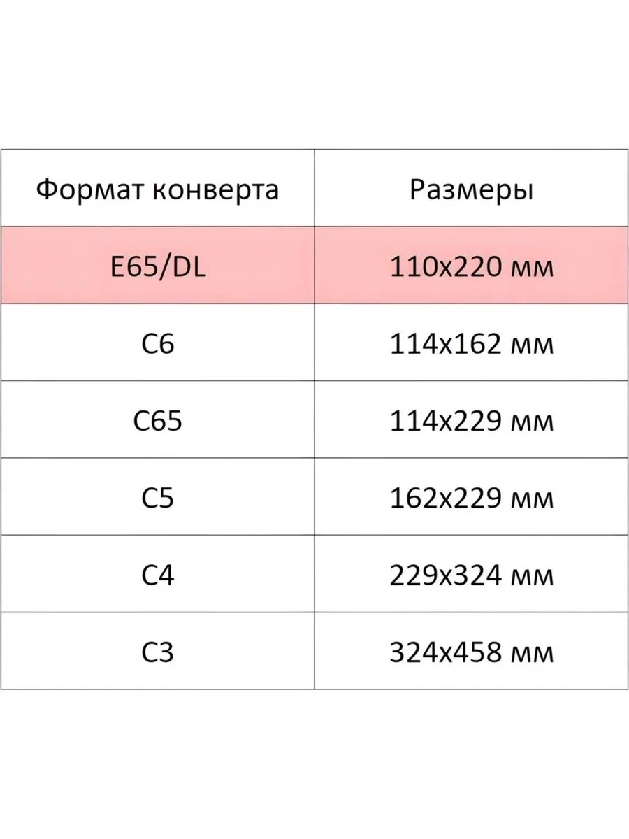 Стрип-конверты для почтовых отправлений, 50 шт.