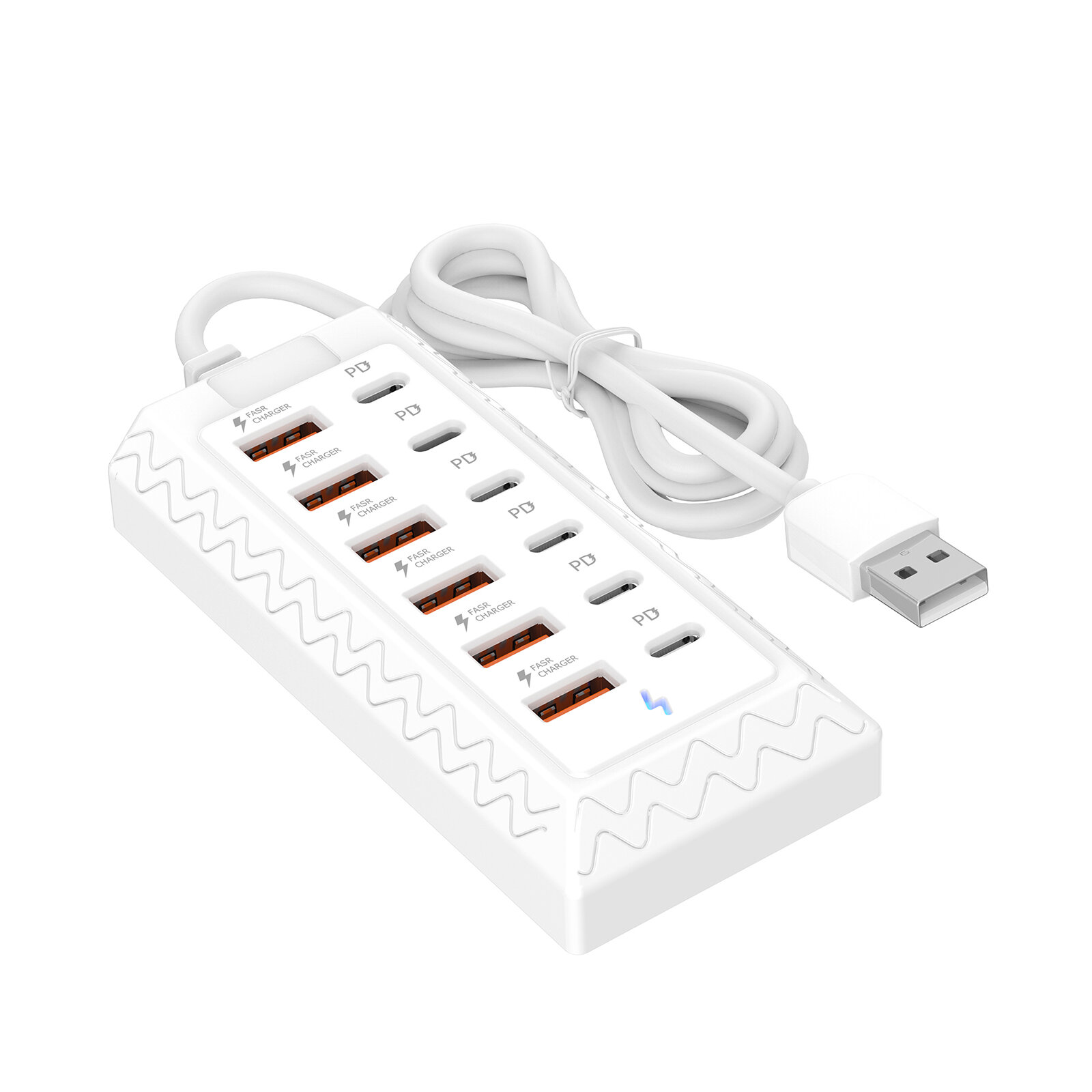 12-портовый USB Type C зарядный адаптер для рабочего стола