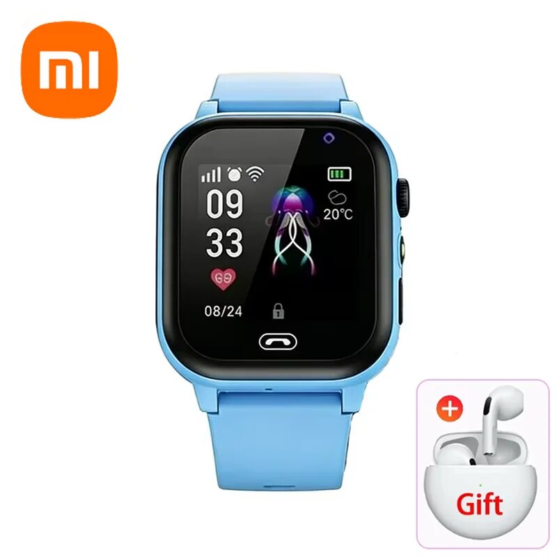 Xiaomi 2026 детские умные часы 5G Синий, Blue add White