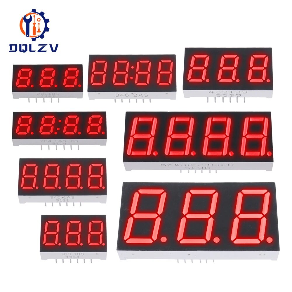 5 шт. цифровые светодиодные дисплеи DQLZV 0.28-0.56 дюйма 1-4 4 Bit, Red, Common Anode, 0.28 Inch