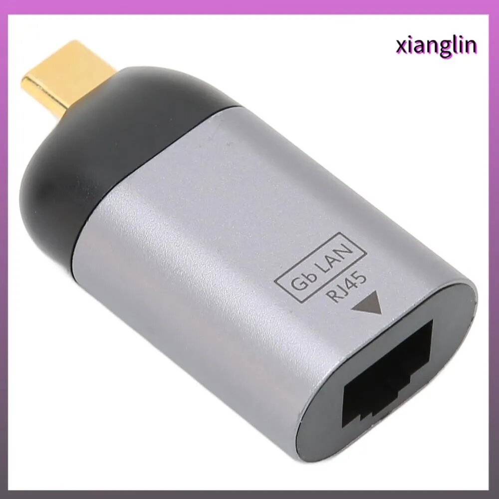 Адаптер USB C к Ethernet, гигабитная скорость, для MacBook и ПК - серый