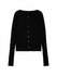 Кардиган STUDIO TOMBOY Round-neck ribbed cardigan, размер OneSize, черный
