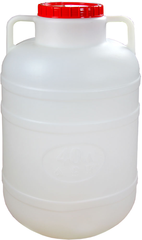 Канистра для воды Альтернатива Бочка пищевой пластик белая 40л