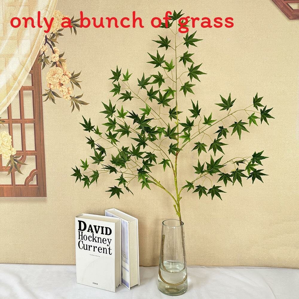 Silk fabric maple leaf tree for home wedding and studio decor dark green