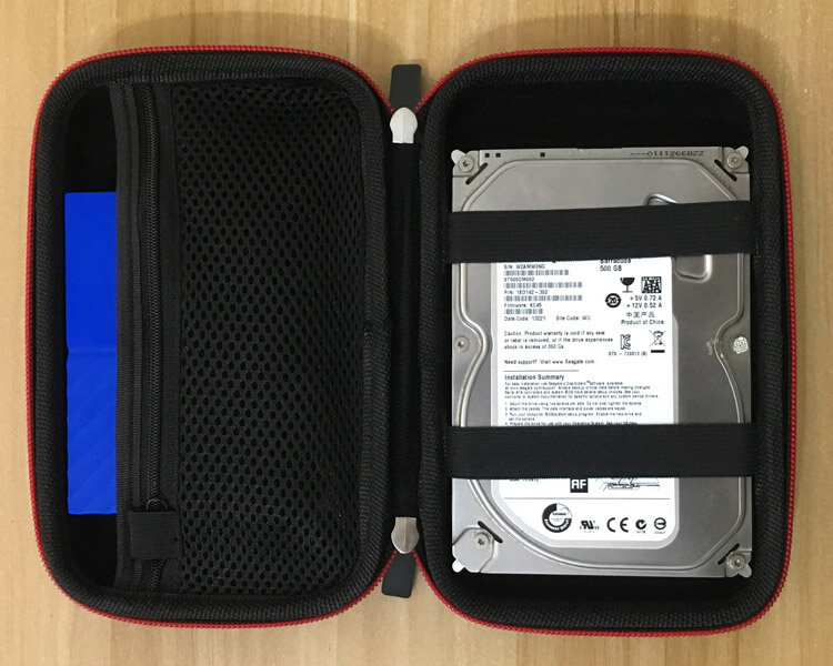 Портативный корпус для 3,5-дюймового жесткого диска (HDD) Seagate, Western Digital, Samsung, Toshiba - Черный