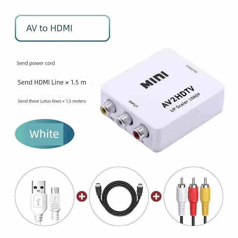 Адаптер AV в HDMI 1,5 м с AV и HDMI кабелем - односторонняя передача