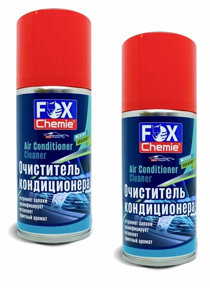Очиститель кондиционера Fox Chemie с ароматом ментола и эвкалипта, 210 мл 2шт