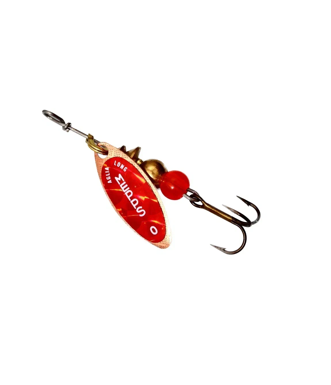 Блесна вращающаяся Mepps "AGLIA LONG REDBO", 0, Copper, 5 шт.