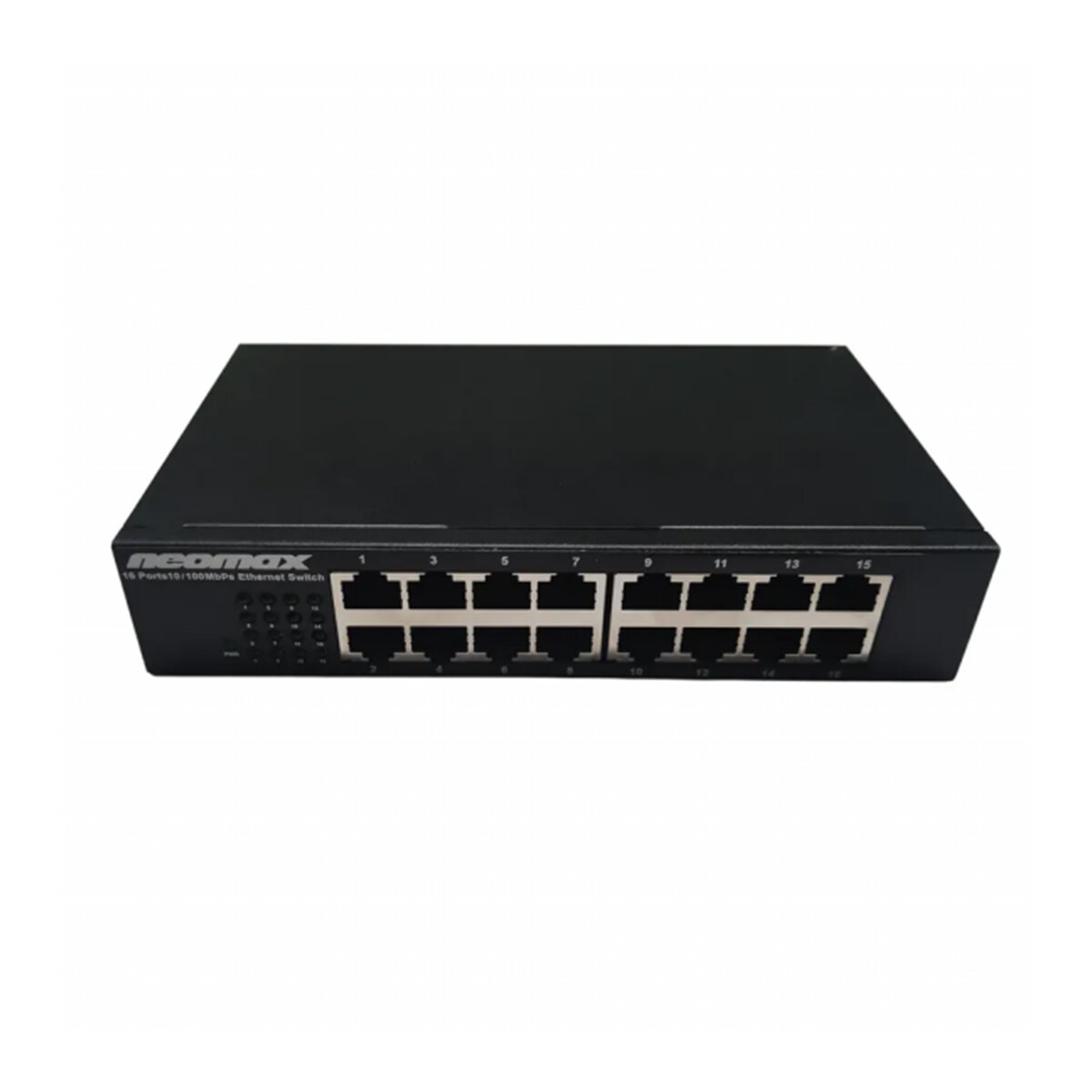 Коммутатор Neomax NMS-116P-100-S, черный, неуправляемый, 16 портов 100 Mbps, металл