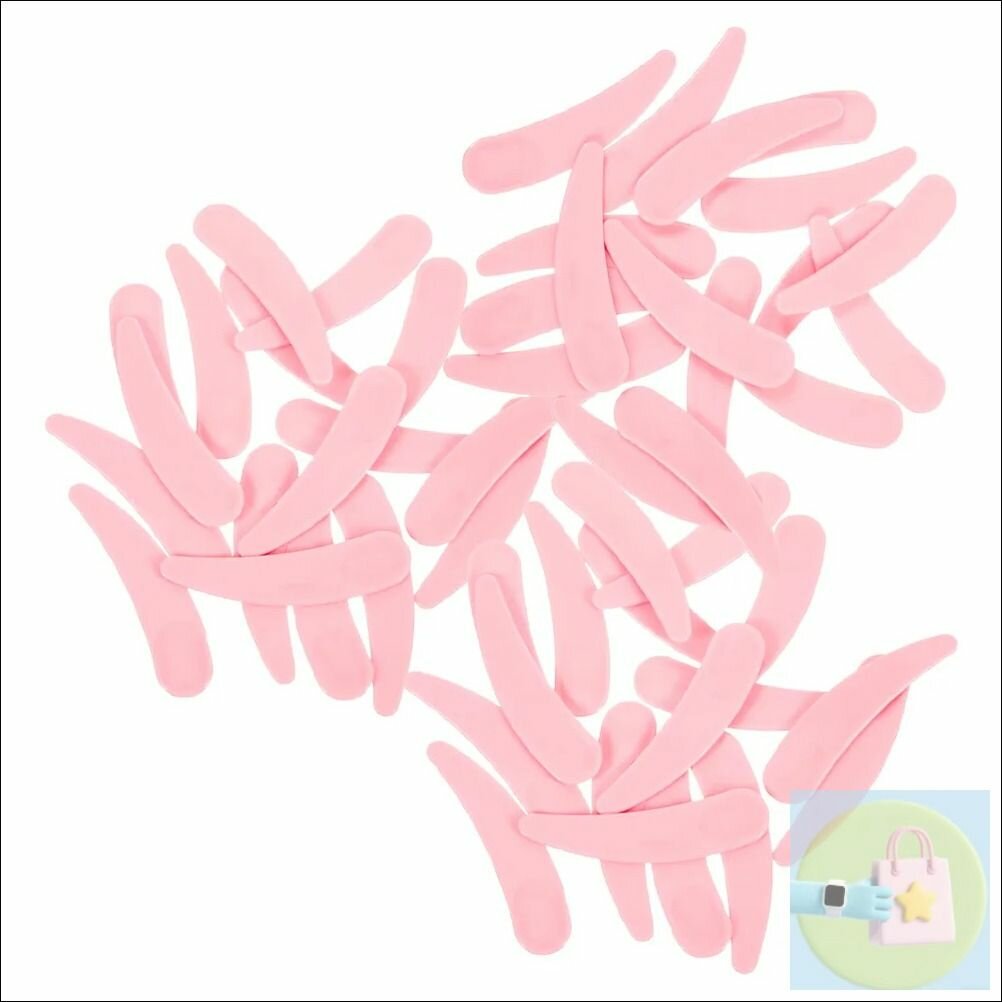 Косметическая Лопаточка Для Смешивания И Нанесения Кремов, Розовый Пластик, 100 Штук