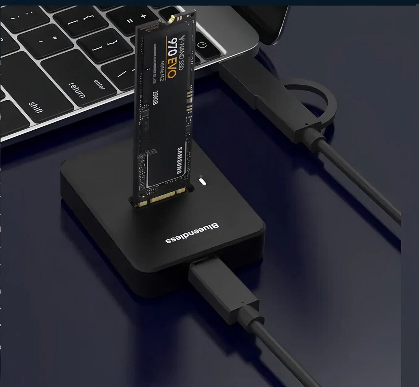 Док-станция Palmexx, для M.2 NVMe, M.2 SATA, с USB 3.1, цвет черный