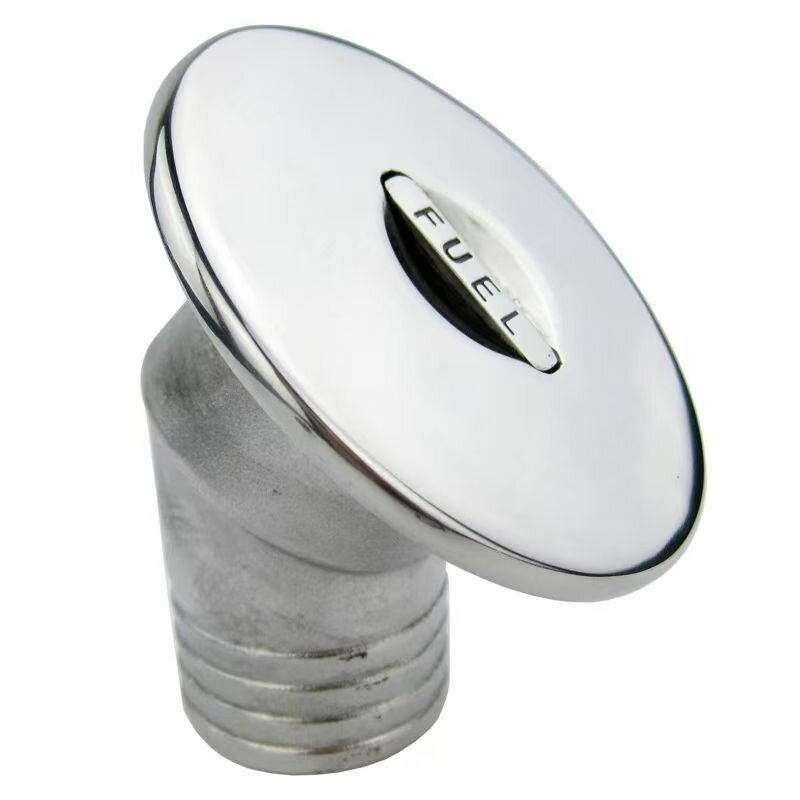 Горловина заливная топливная FUEL, 38 мм, угловая, палубная, нержавеющая сталь