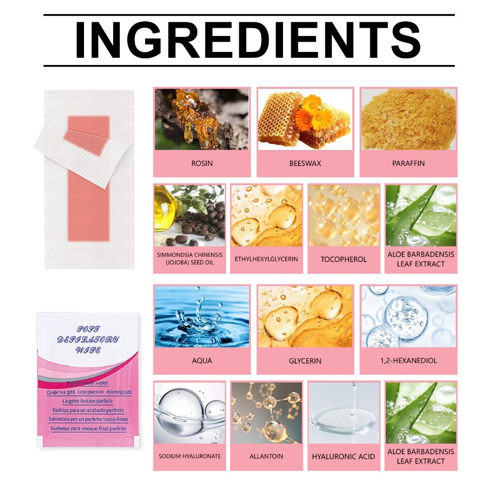 Восковые полоски для чувствительной кожи лица, безопасное удаление волос, быстрое применение, многоразовые, гладкие результаты, 20 шт./кор.