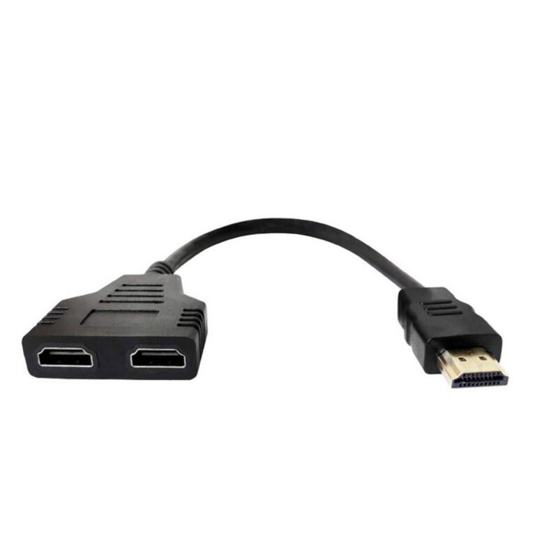 HDMI-совместимый Адаптер-Разветвитель 1 В 2 Выхода HDMI-Штекерно-двухпозиционный Конвертер 1 в 2 способа для светодиодного телевизора, совместимого с HDMI