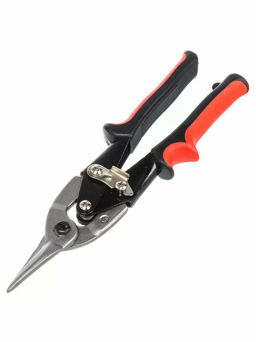 Ножницы по металлу пряморежущие, 250 мм, CrV, двухкомпонентная ручка, Bartex, 1219000