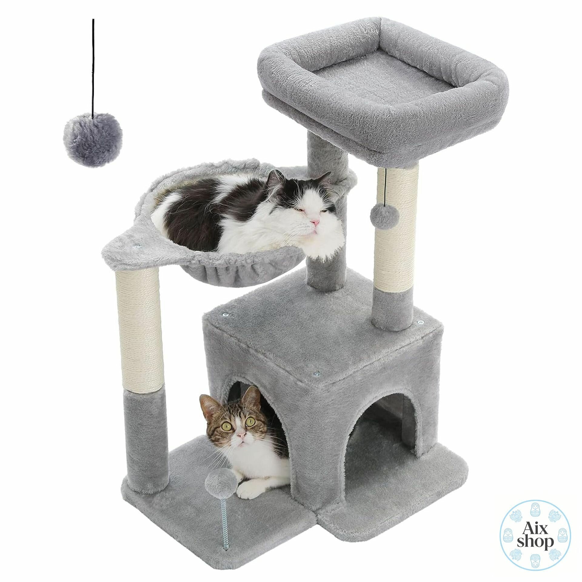 Кошачий домик с гамаком - 75 см