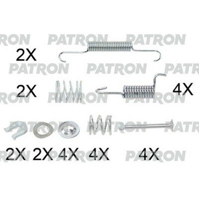 Комплект монтажный тормозных барабанных колодок PATRON PSRK0176 Citroen: C-Crosser 07-, Mitsubishi: Outlander II 06-, Lancer Sportback Cxa 08-, Lancer Saloon Cy, Za 08-, Grandis 04-, Asx 10-