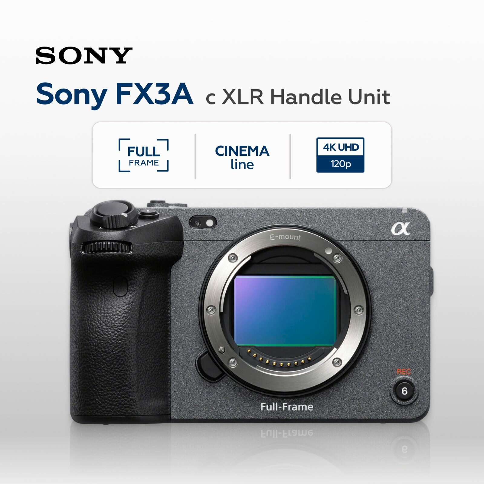 Видеокамера Sony FX3A, с XLR Handle Unit, Full HD, влагонепроницаемая