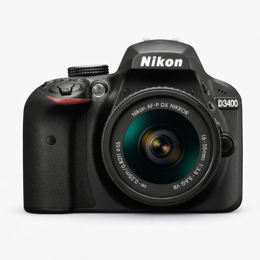 Фотоаппарат Nikon D3400 Kit 18-55mm f/3.5-5.6 VR AF-P, черный