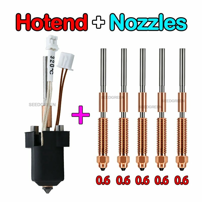 Hotend + Nozzles 0.6 для Creality K1C/K1 Max, HK-K1C-66666