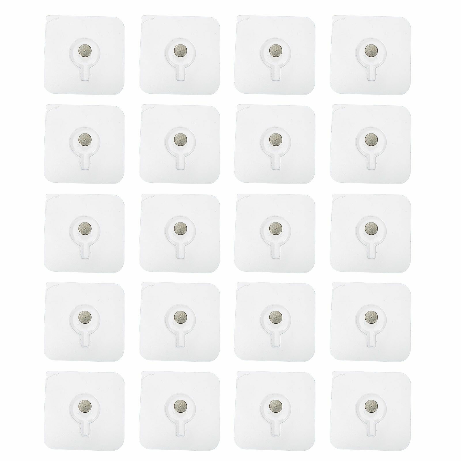 Наклейки без следов для крепежа прозрачные из пластика и металла для домашнего использования, набор из 20 штук