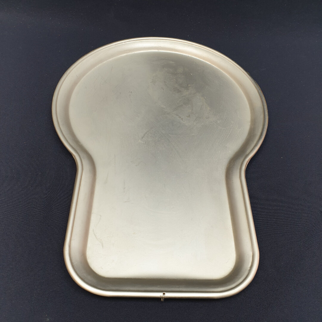 Винтажный поднос самоварный 29х41 см, нержавейка СССР