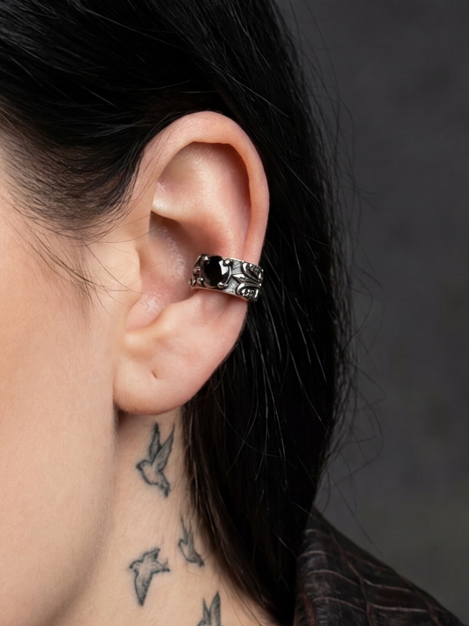 Моносерьга кафф, фианит