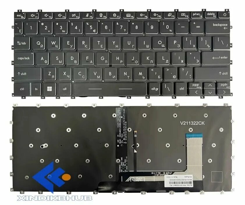 Новая клавиатура ноутбука для MSI Modern 14-C5M 14-C7M MS-14JK Modern 14 C11M C12M C13M MS14J1 Черная клавиатура с подсветкой
