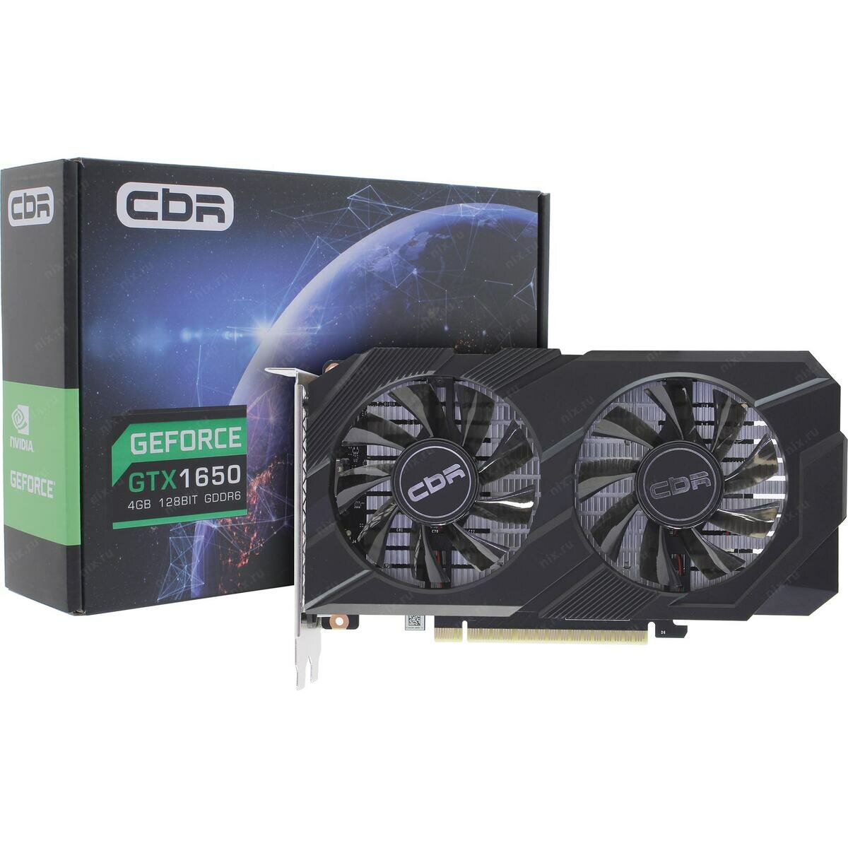 CBR VGA-STX1650-4G-RTL (GeForce® GTX 1650) 4 Гб, GDDR6, 128 бит, PCI Express, 1xDP,1xHDMI,1xDVI-D