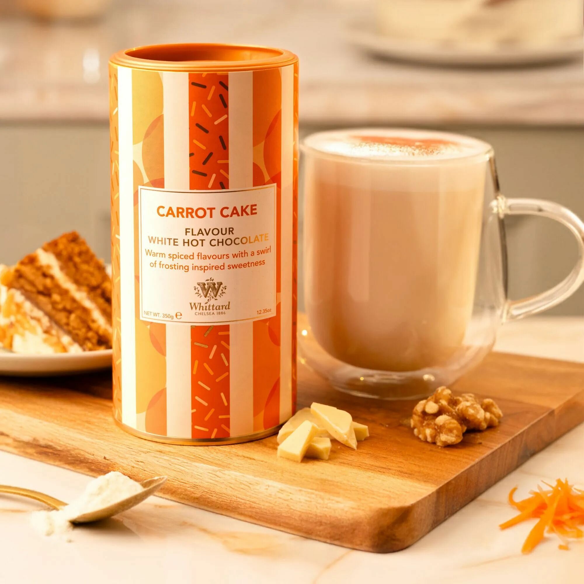 Whittard Chelsea 1886 Горячий шоколад со вкусом морковного пирога Carrot Cake Flavoured Hot Chocolate, 350г