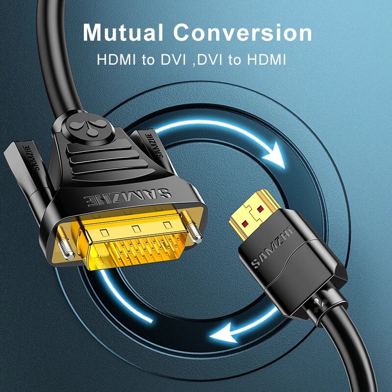 Адаптер DVI-HDMI SAMZHE, 1.5 м — фото 1