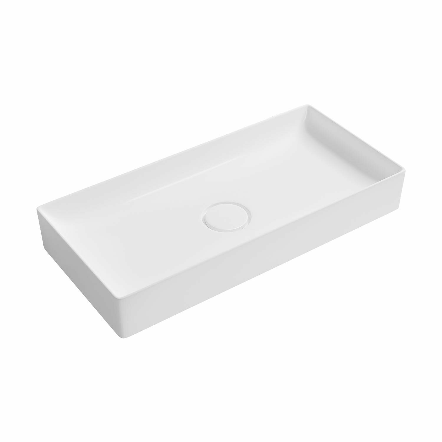 Раковина накладная Wellsee Pure BY Wellsee 75 150711000 белая глянцевая, фарфор