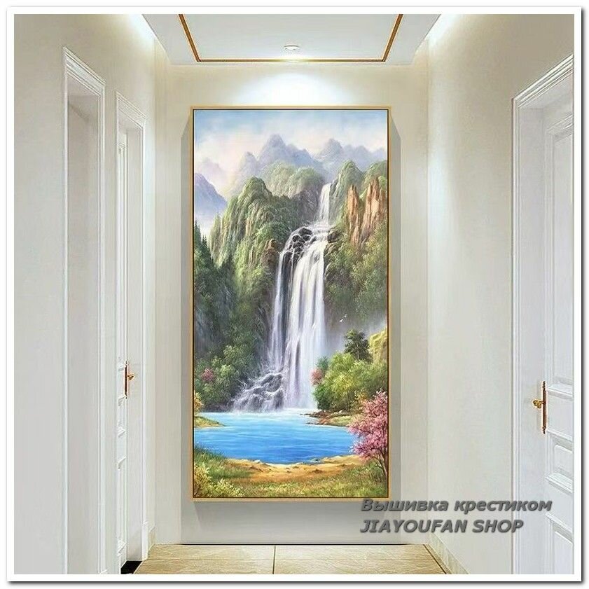 Набор для вышивания крестом, 11 Канiteй (11CT), канва 60x110 см, готовая вышивка 50x100 см