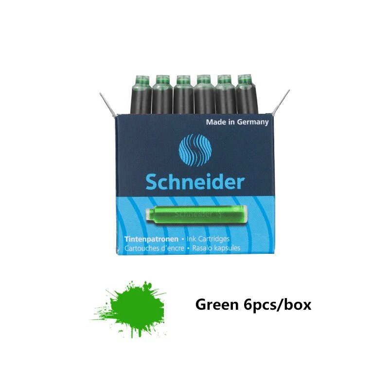 Schneider Чернила для перьевой ручки, зеленые, 6 шт