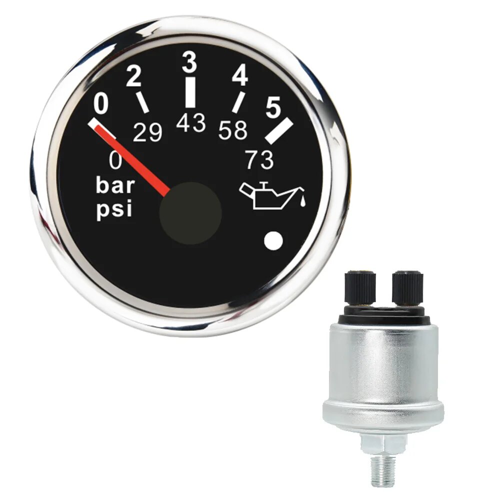 Измеритель давления масла 52 мм, 10 бар, датчик 1/8NPT, BS
