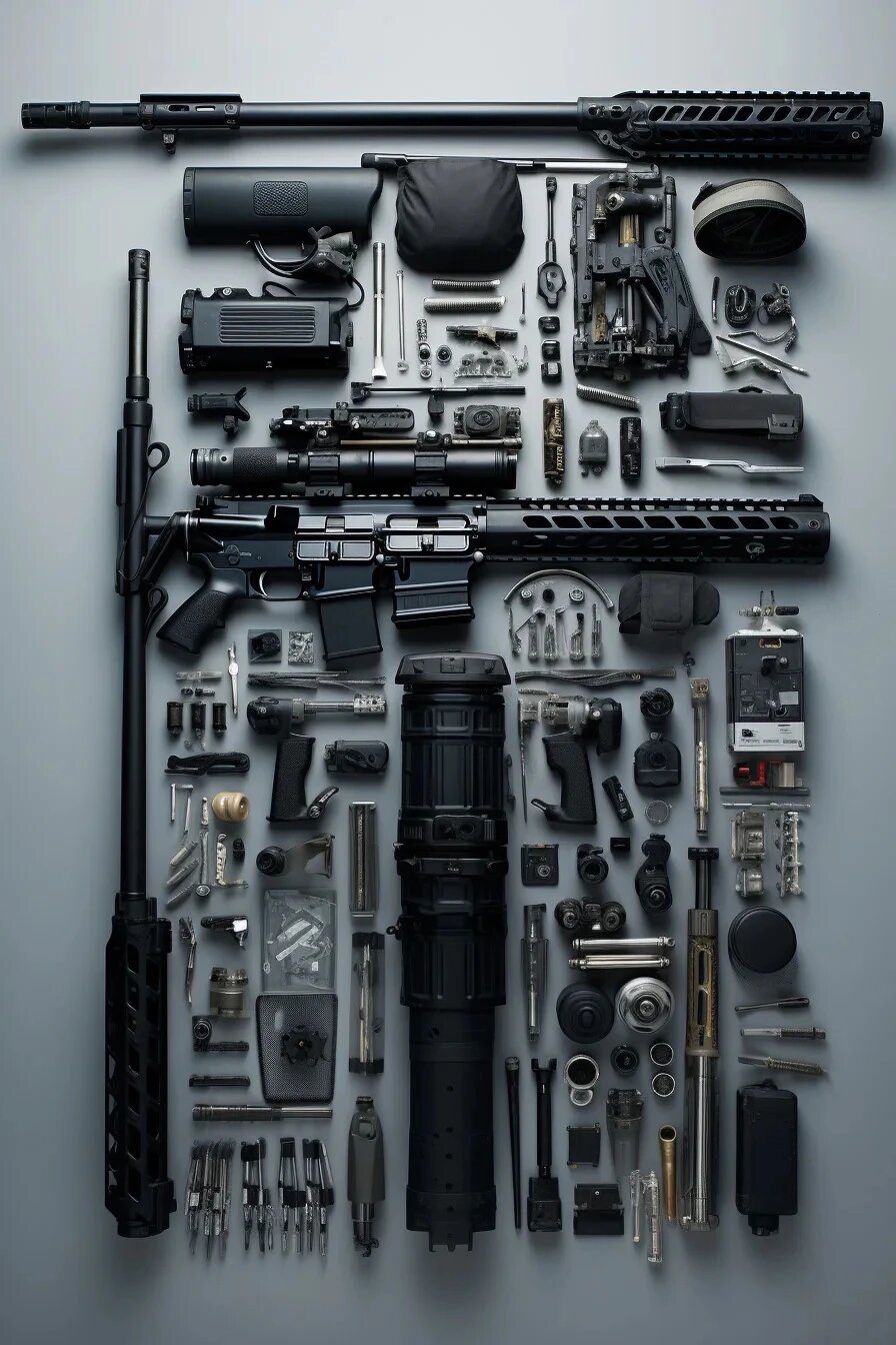 Печать на холсте Ak-47, 50x70cm, SKU-08, Без рамки