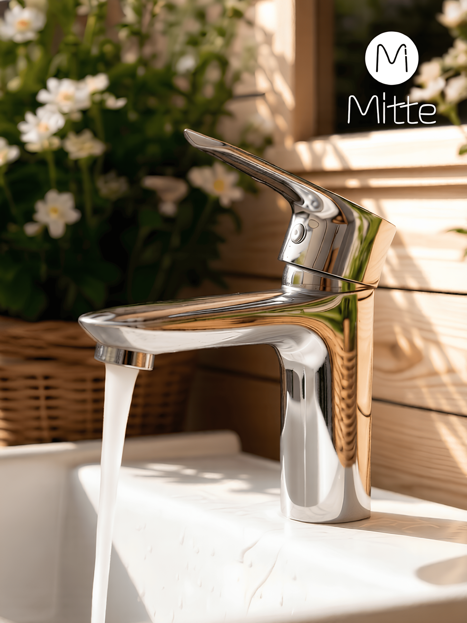 Смеситель для раковины и умывальника Mitte MODA, MDA01WB, цвет хром