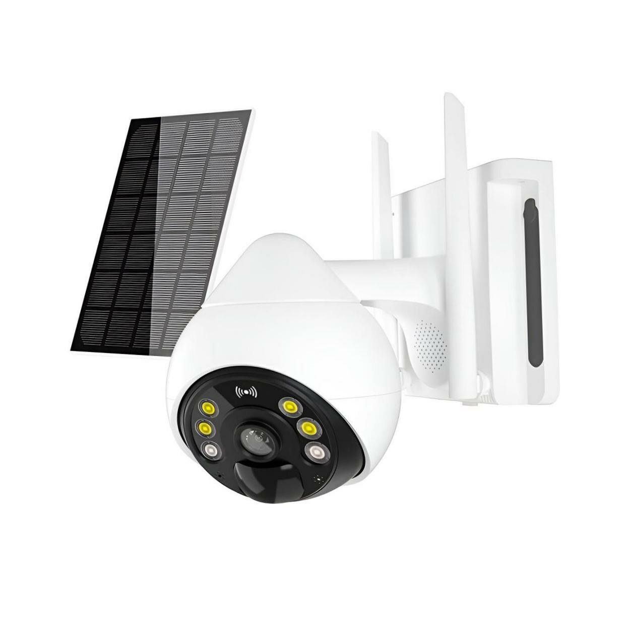 Уличная поворотная беспроводная 4G IP-камера 3MP Link K69-2MP Solar (4G) (Q23430BG6) с двойной солнечной батареей 8Вт и большим аккумулятором, с зап