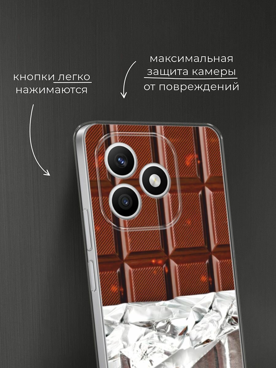 Силиконовый чехол на Honor X8d / Хонор X8d с принтом Шоколад в обертке — фото 1