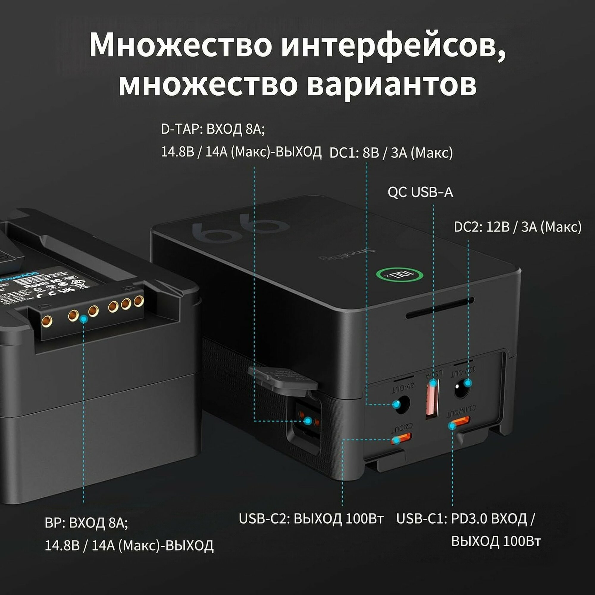Комплект SmallRig 5046 VB99 Pro mini V Mount Battery (Kit) — фото 1