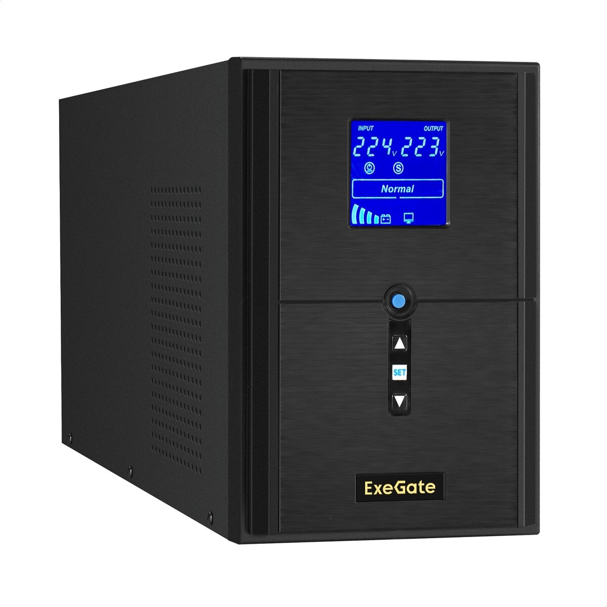 ИБП ExeGate SineTower SZ-2000. LCD. AVR.3SH.1C13. USB (EX295989RUS) черный, 2000VA/1600W