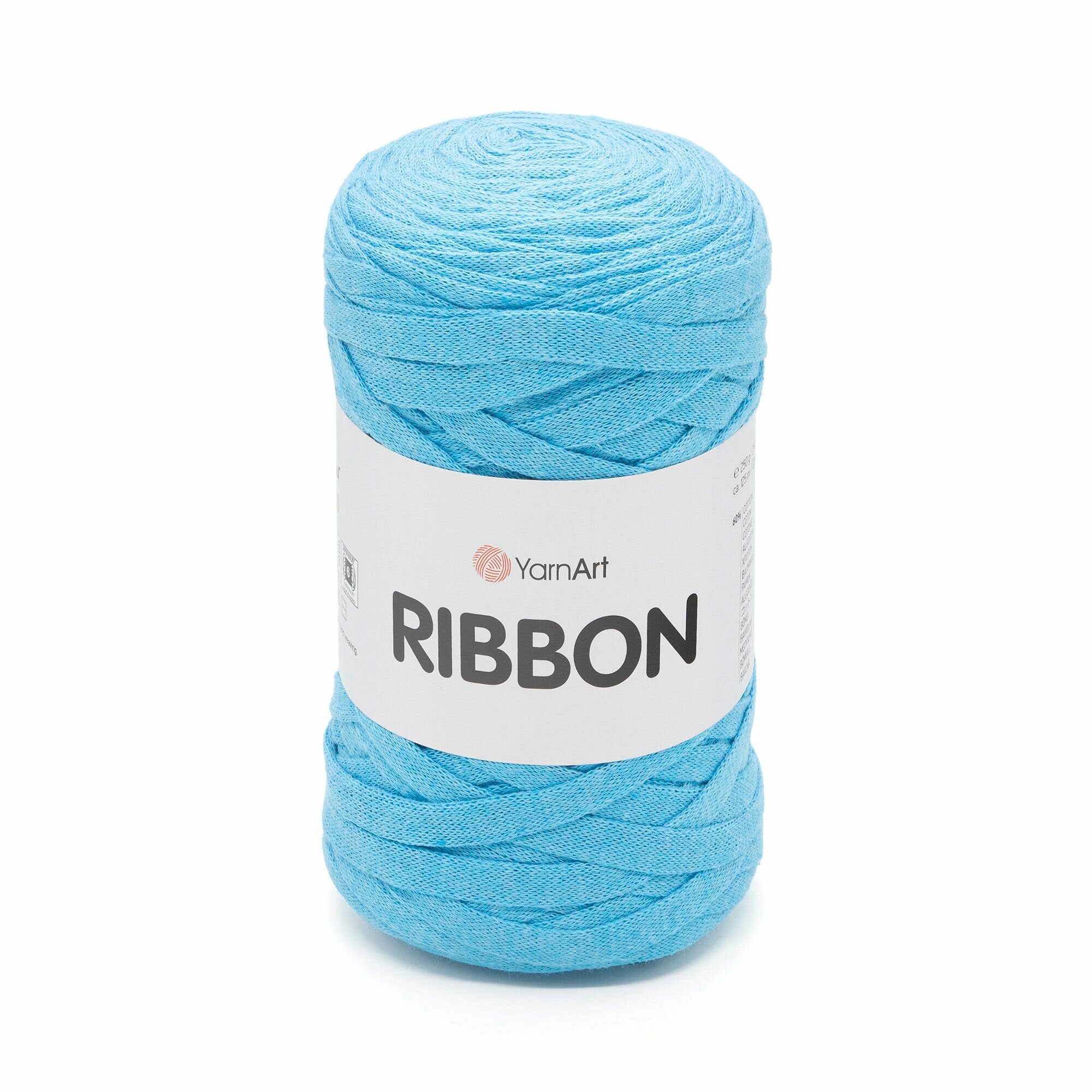 Пряжа YarnArt Ribbon 763 (1 моток, 250г/125м) голубая бирюза