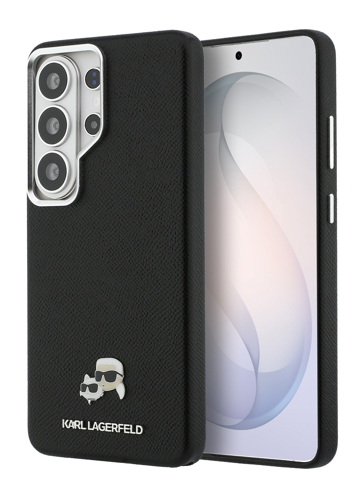 Чехол Karl Lagerfeld на Samsung S26 Ultra, с функцией MagSafe, из экокожи PU Saffiano, черный