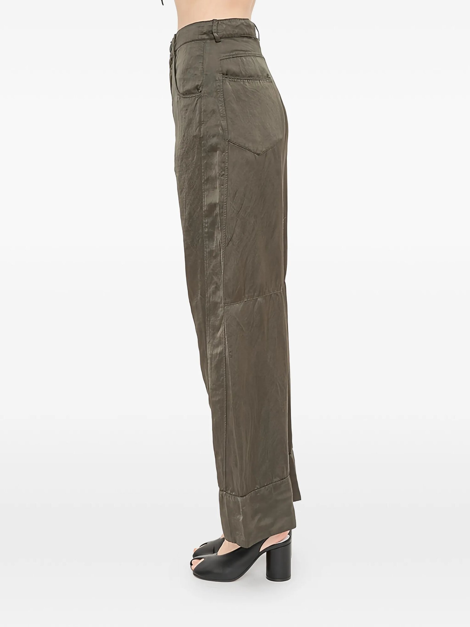 Брюки Andrea Ya'aqov High-cuff trousers, размер S, brown — фото 1
