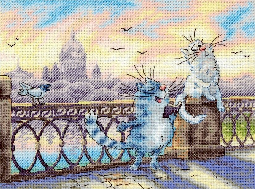 Вышивка Полная, "На берегу Невы " 16 Aida М. П. Студия (Россия) арт. НВ-1014