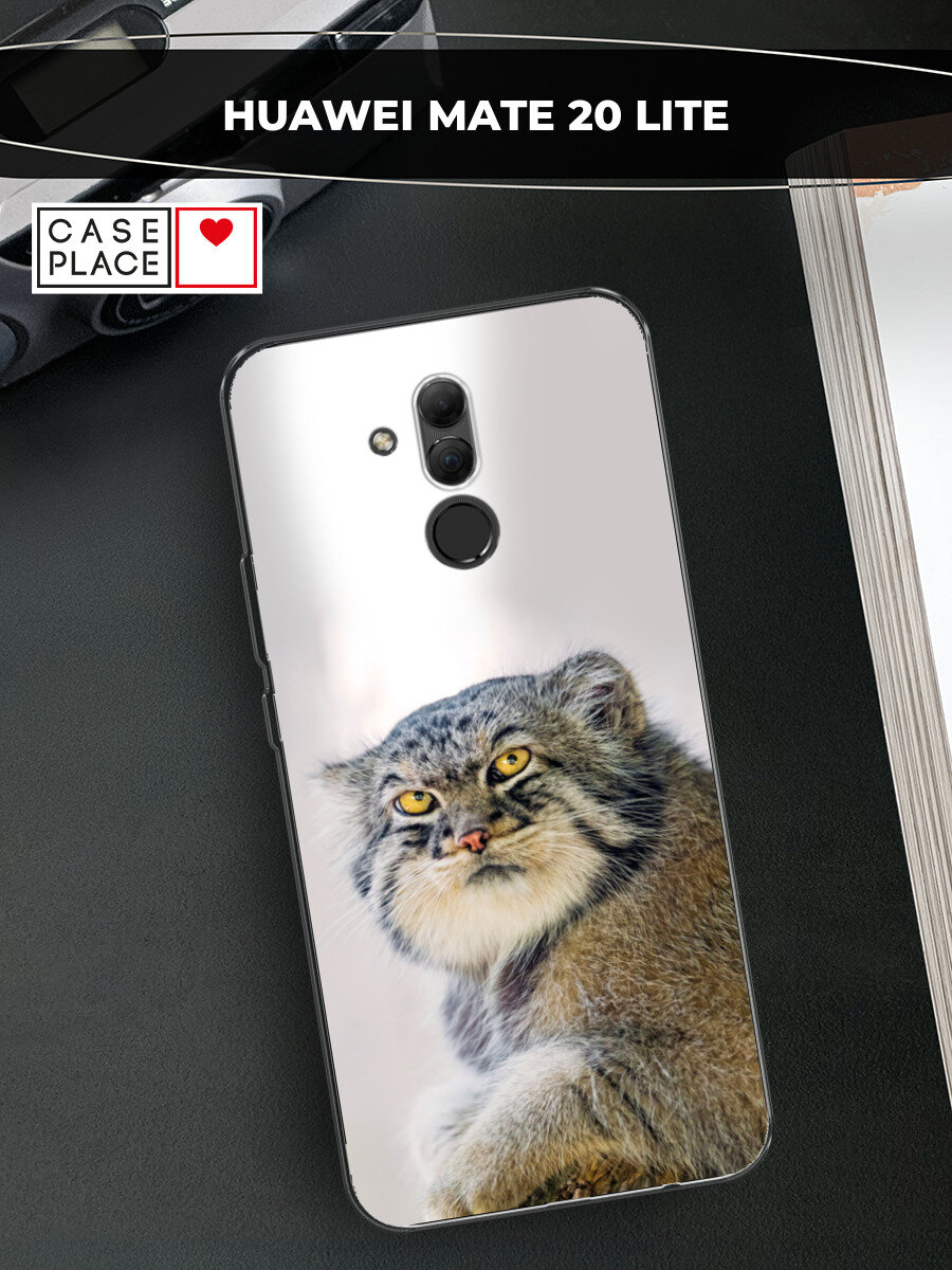 Чехол на Huawei Mate 20 Lite / Хуавей Мате 20 Лайт с принтом Кот манул 1