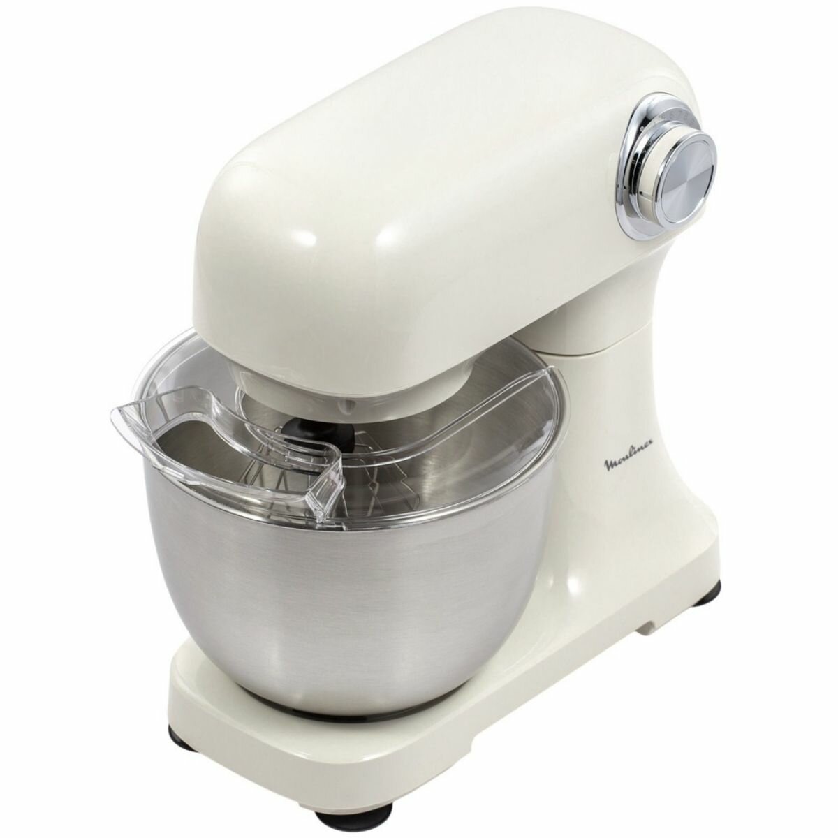 Миксер Moulinex "Bake Easy" QA140AF1, стационарный, 600Вт, 12 скоростных режимов, белый