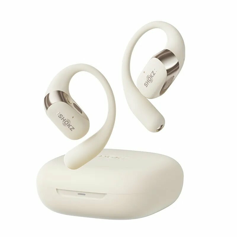 SHOKZ Наушники беспроводные с микрофоном Shokz Openfit 2, Bluetooth, USB Type-C, слоновая кость