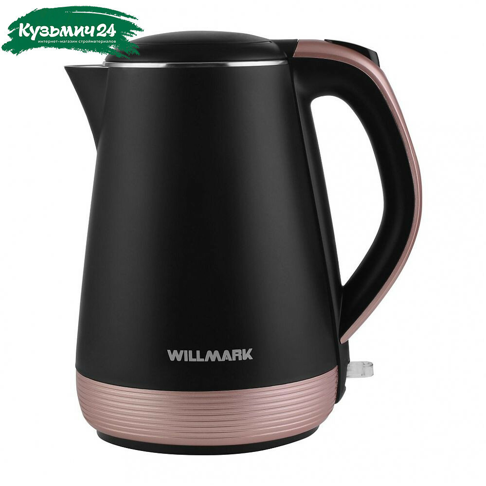 Чайник электрический Willmark WEK-1839PS, 2002565, 1.8 л, 2 кВт, черный